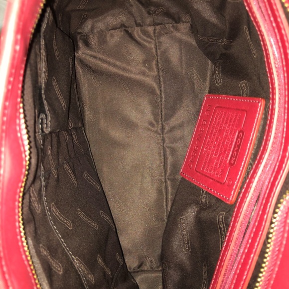 Coach | Bags | Coach Vintage Red Leather Tote | Poshmark